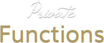 Private functions | Piccolo Lago